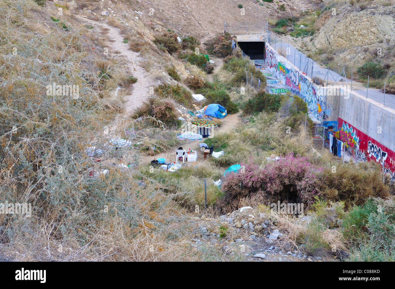 Garbage on edge of city Stock Photo - Alamy