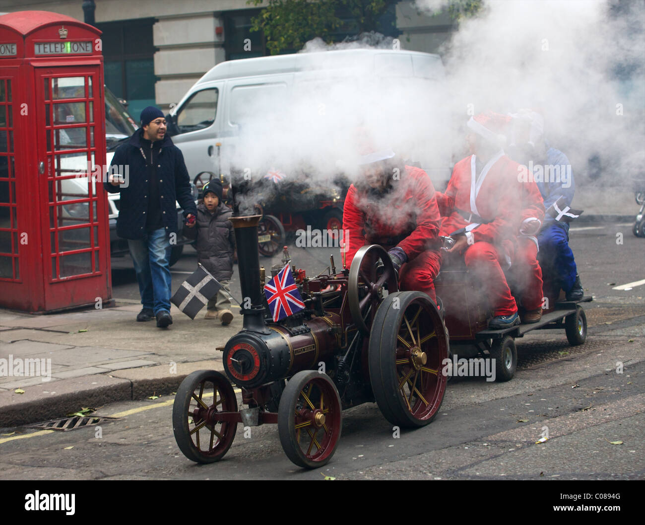 Model steam engine during the New Years Parade London Stock Photo - Alamy