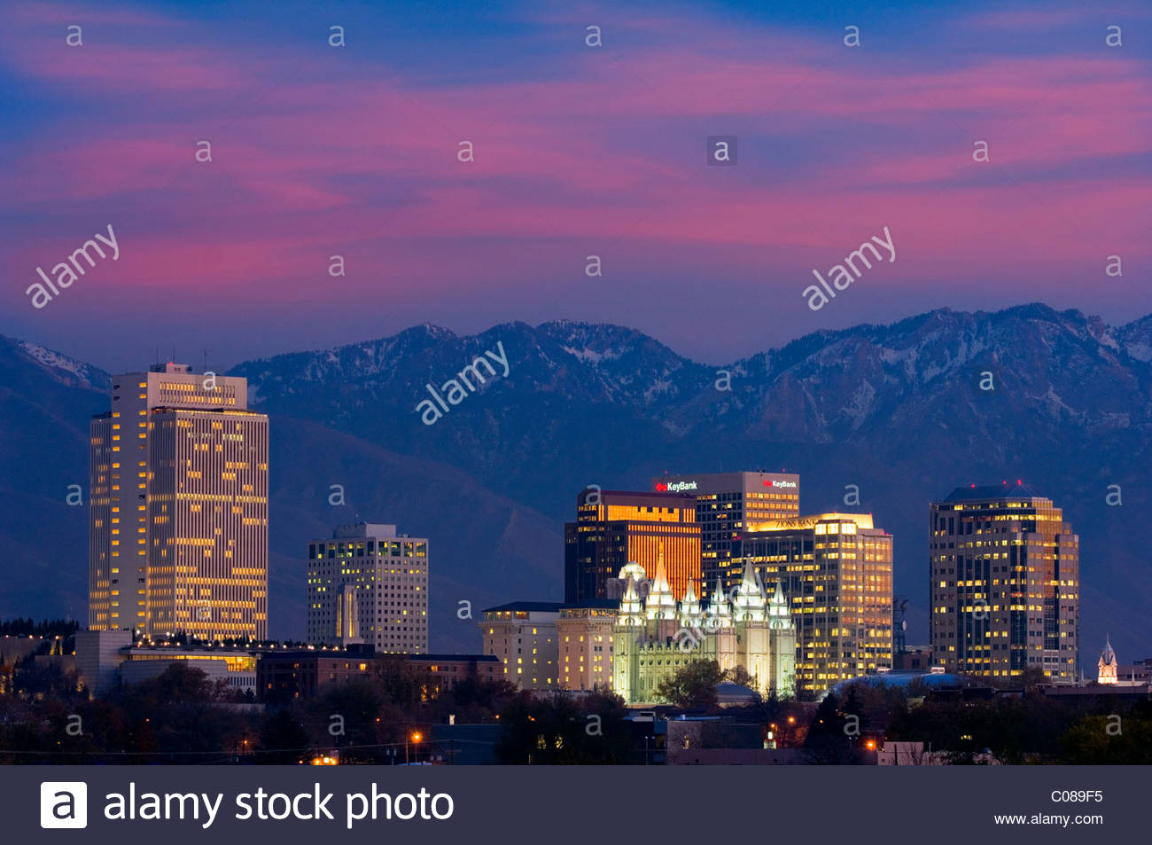 Salt Lake City Utah Usa Skyline Stock Photos & Salt Lake City Utah Usa ...