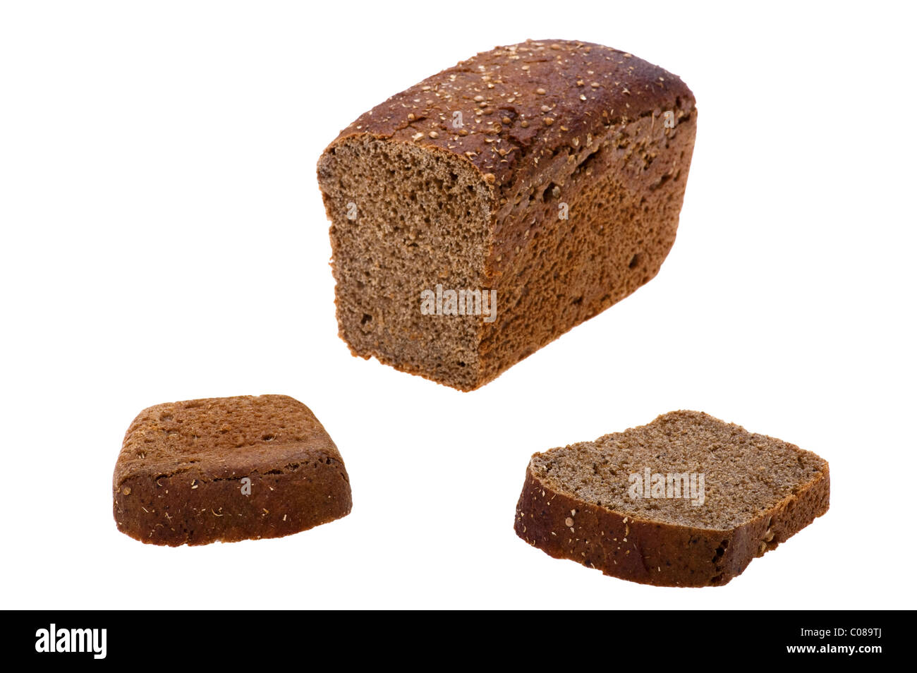 object on white - food black bread Stock Photo - Alamy