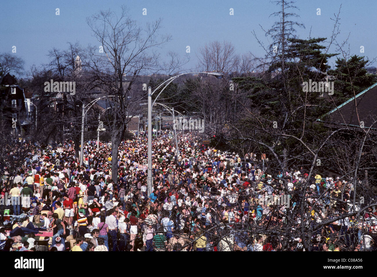 Runners during the 1982 Boston Marathon Stock Photo - Alamy