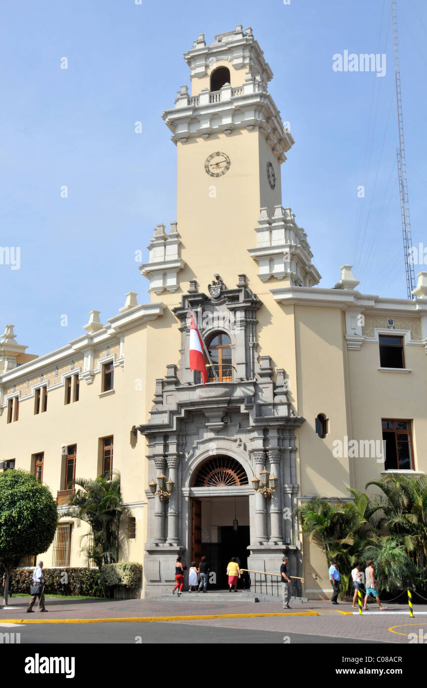 city hall Miraflores Lima Peru South America Stock Photo - Alamy