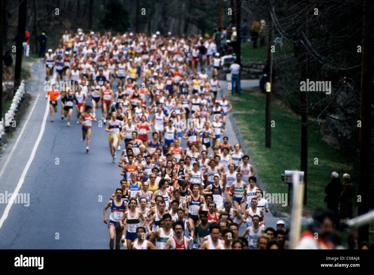 Boston marathon crowd hi-res stock photography and images - Alamy