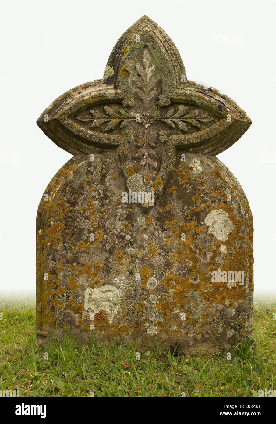 single grave stone on white back ground cut out Stock Photo - Alamy