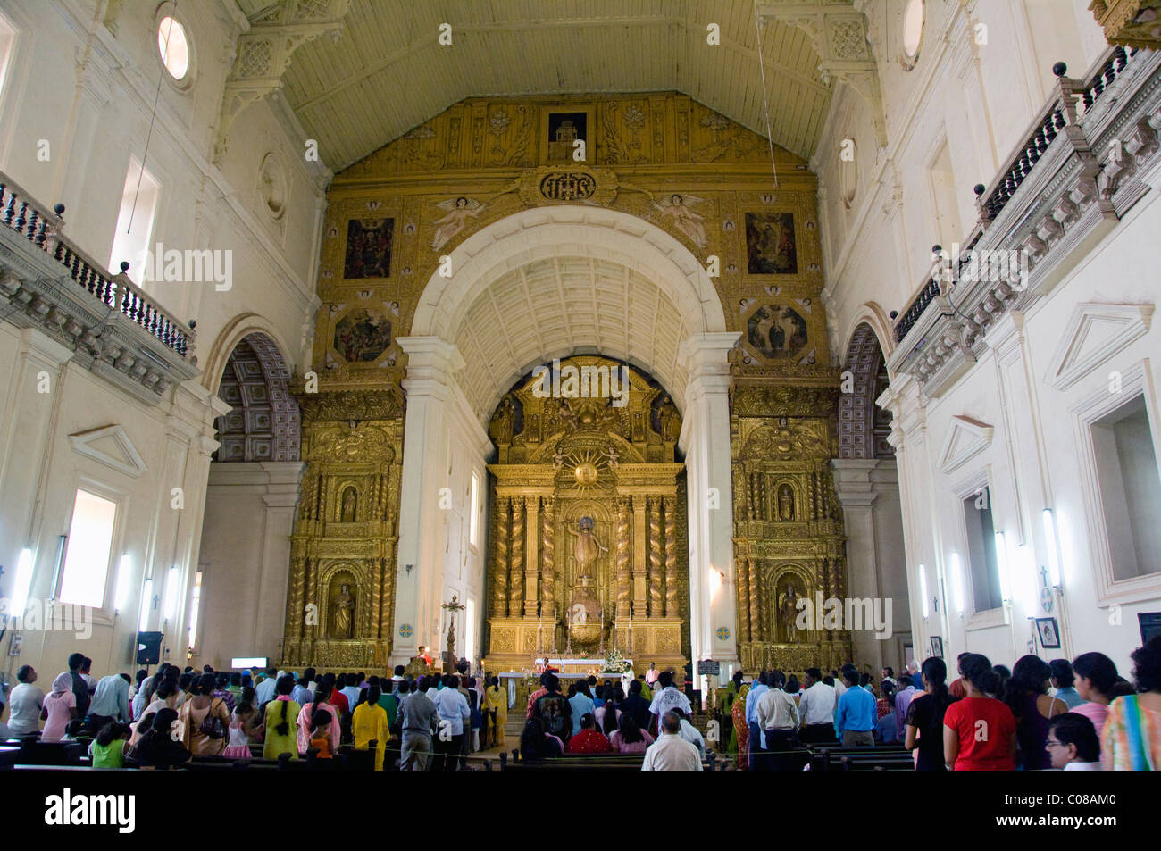 India, Goa, Old Goa. Portuguese basilica of Bom Jesus, the most famous ...