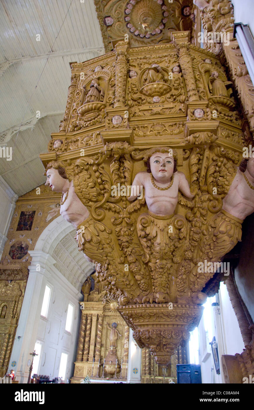 India, Goa, Old Goa. Portuguese basilica of Bom Jesus, the most famous ...