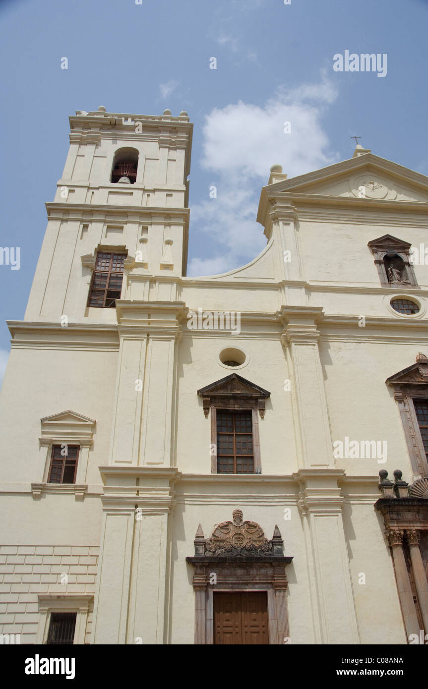 India, Goa, city of Old Goa. Portuguese-Gothic style Se Cathedral ...