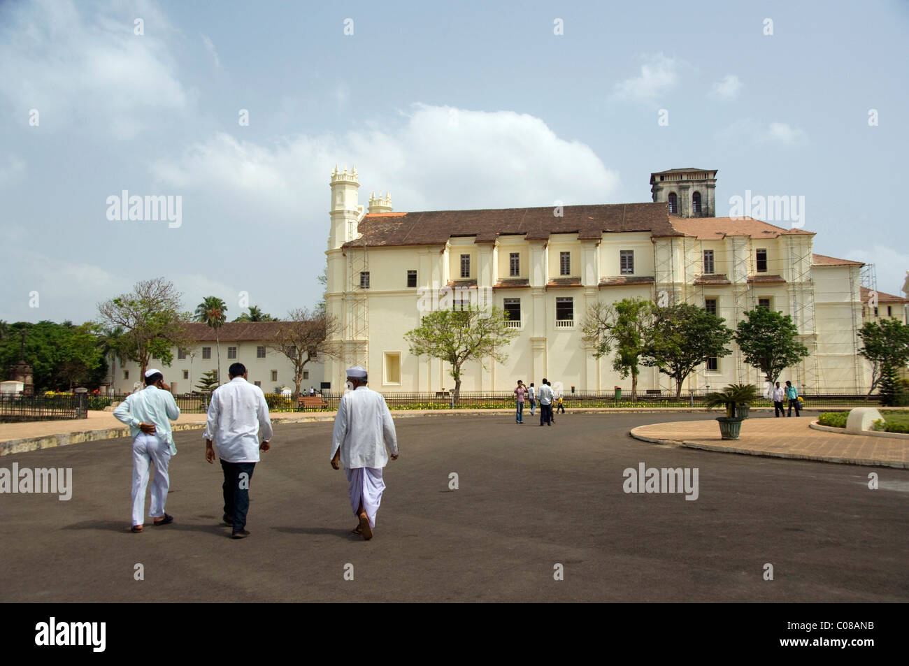 India, Goa, city of Old Goa. Portuguese-Gothic style Se Cathedral ...