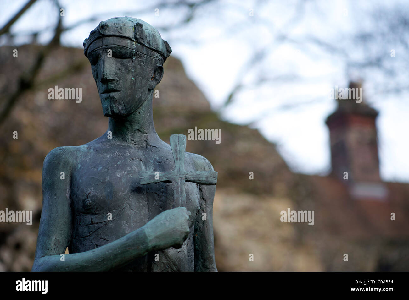 The Statue of St Edmund by Dame Elizabeth Frink was commissioned in ...