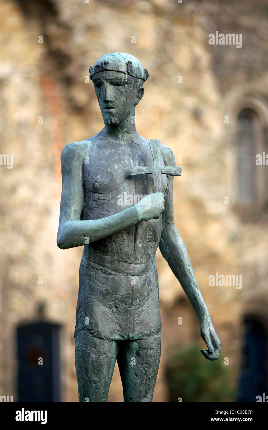 The Statue of St Edmund by Dame Elizabeth Frink was commissioned in ...