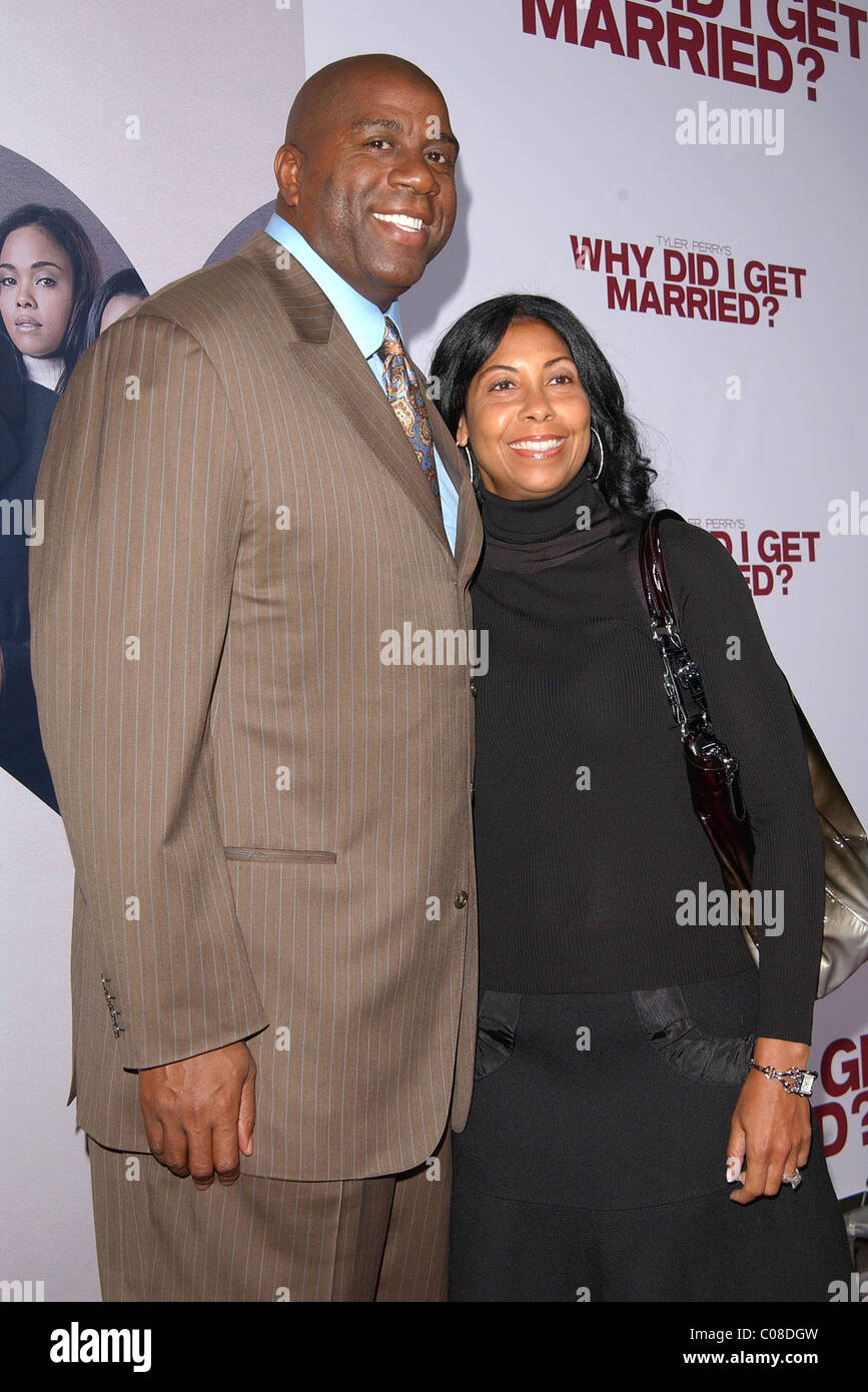 Magic Johnson and Earleatha 'Cookie' Johnson World film premiere of ...