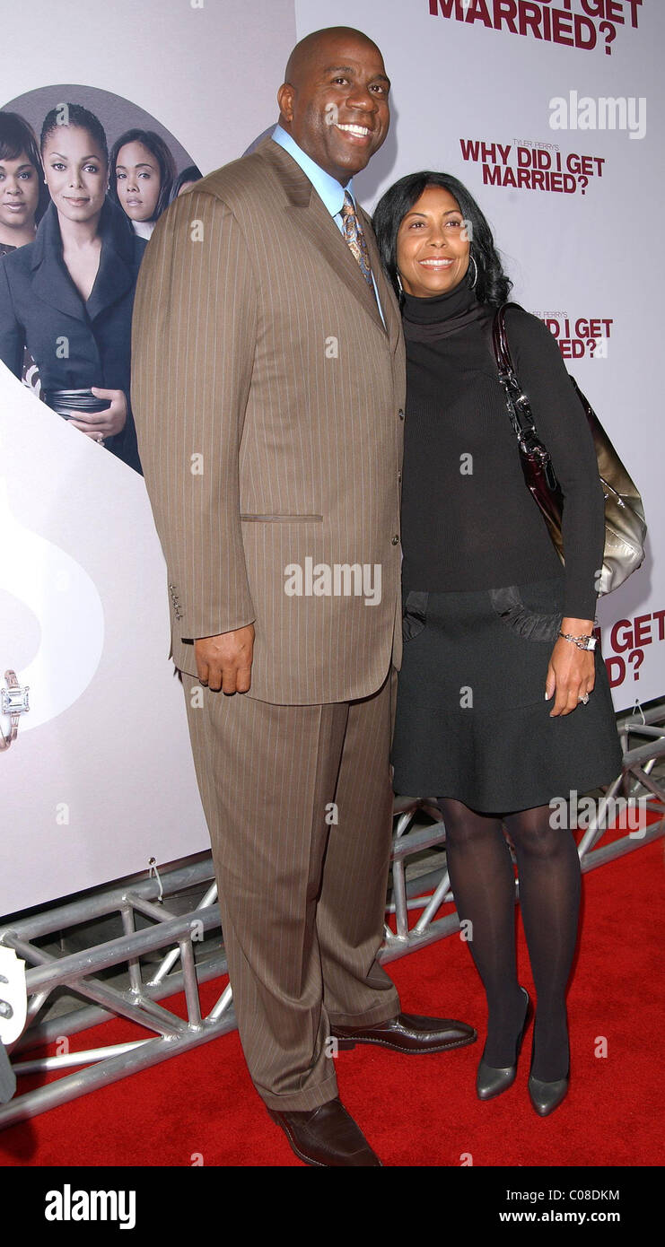 Magic Johnson and Earleatha 'Cookie' Johnson World film premiere of ...