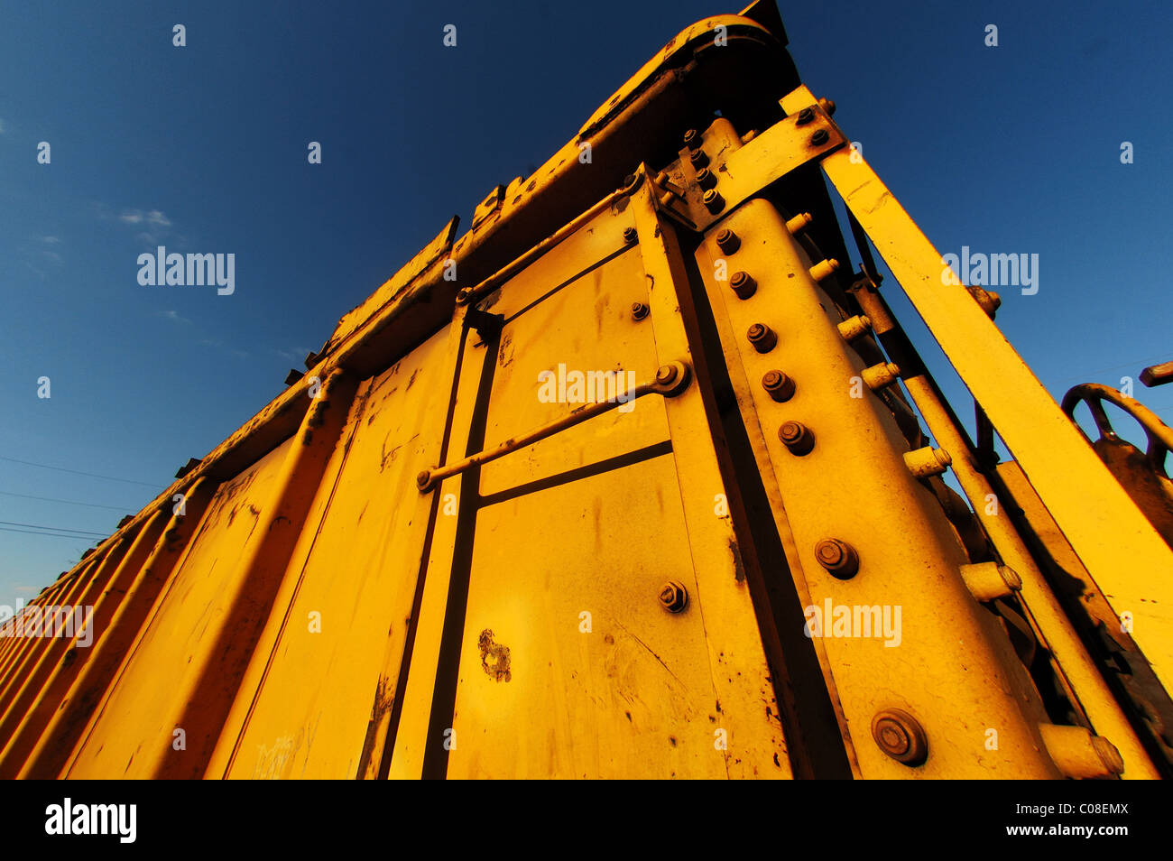 Yellow train car abstract Stock Photo - Alamy