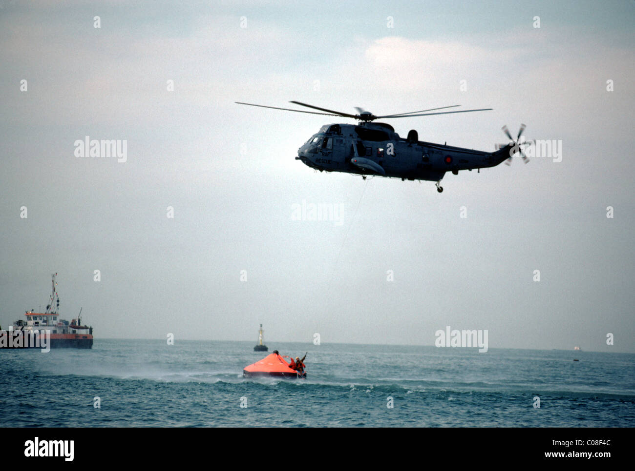 Helicopter coming to the rescue at sea Stock Photo - Alamy