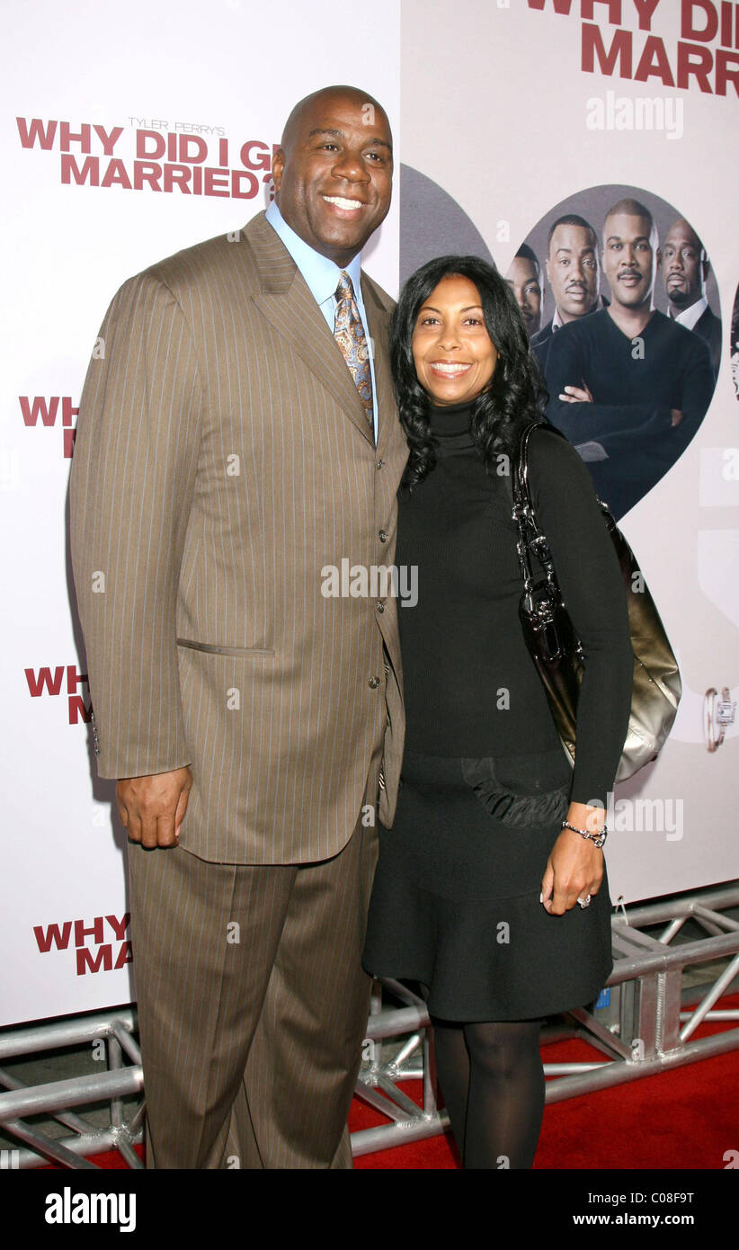 Magic & Cookie Johnson World film premiere of 'Why Did I Get Married ...