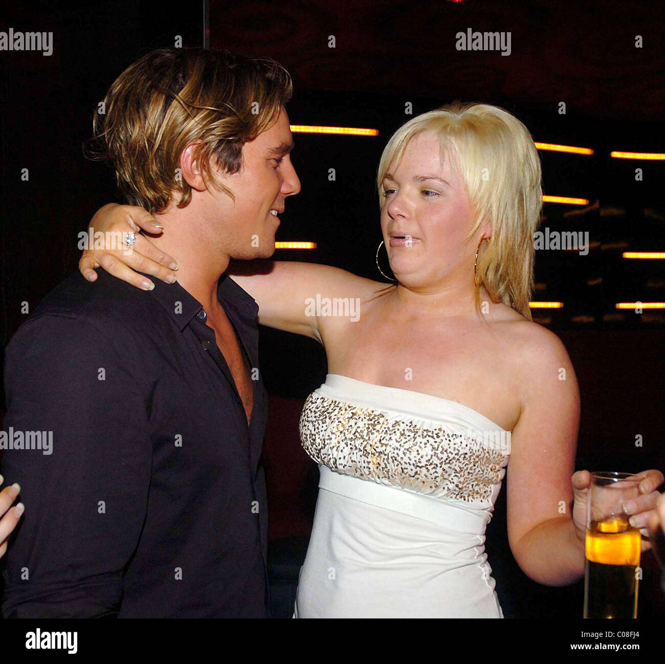 Ziggy aka Zach Lichman greeting a fan at Earth nightclub in Drogheda ...