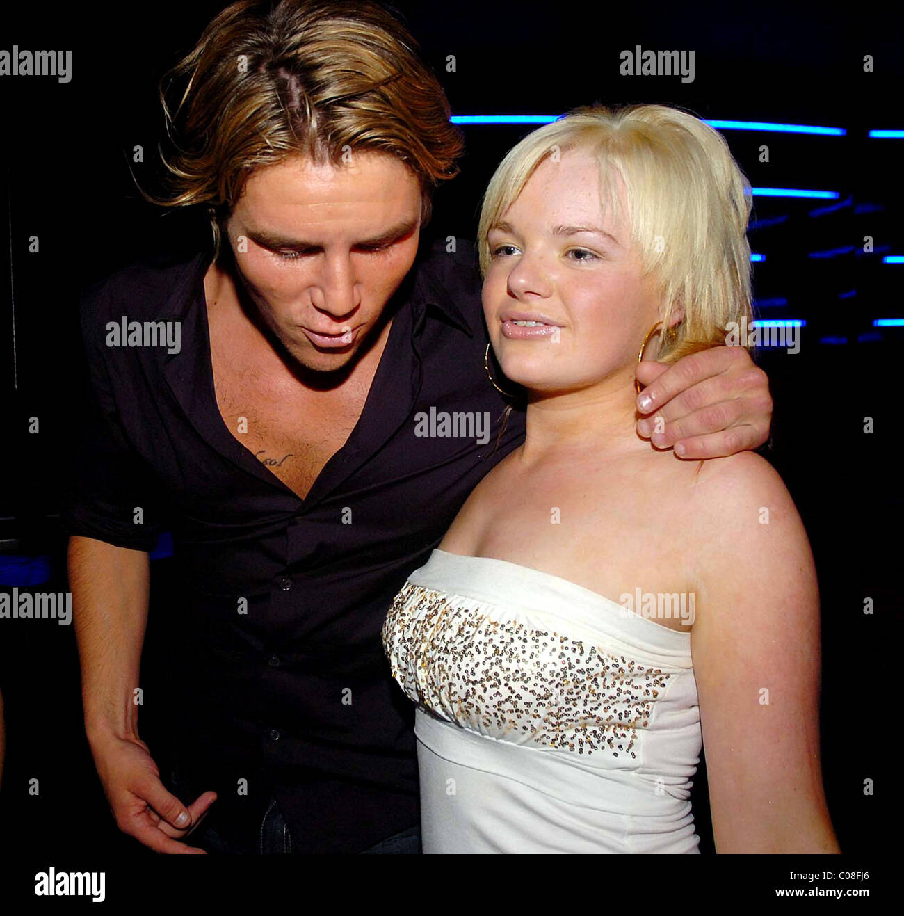 Ziggy aka Zach Lichman greeting a fan at Earth nightclub in Drogheda ...