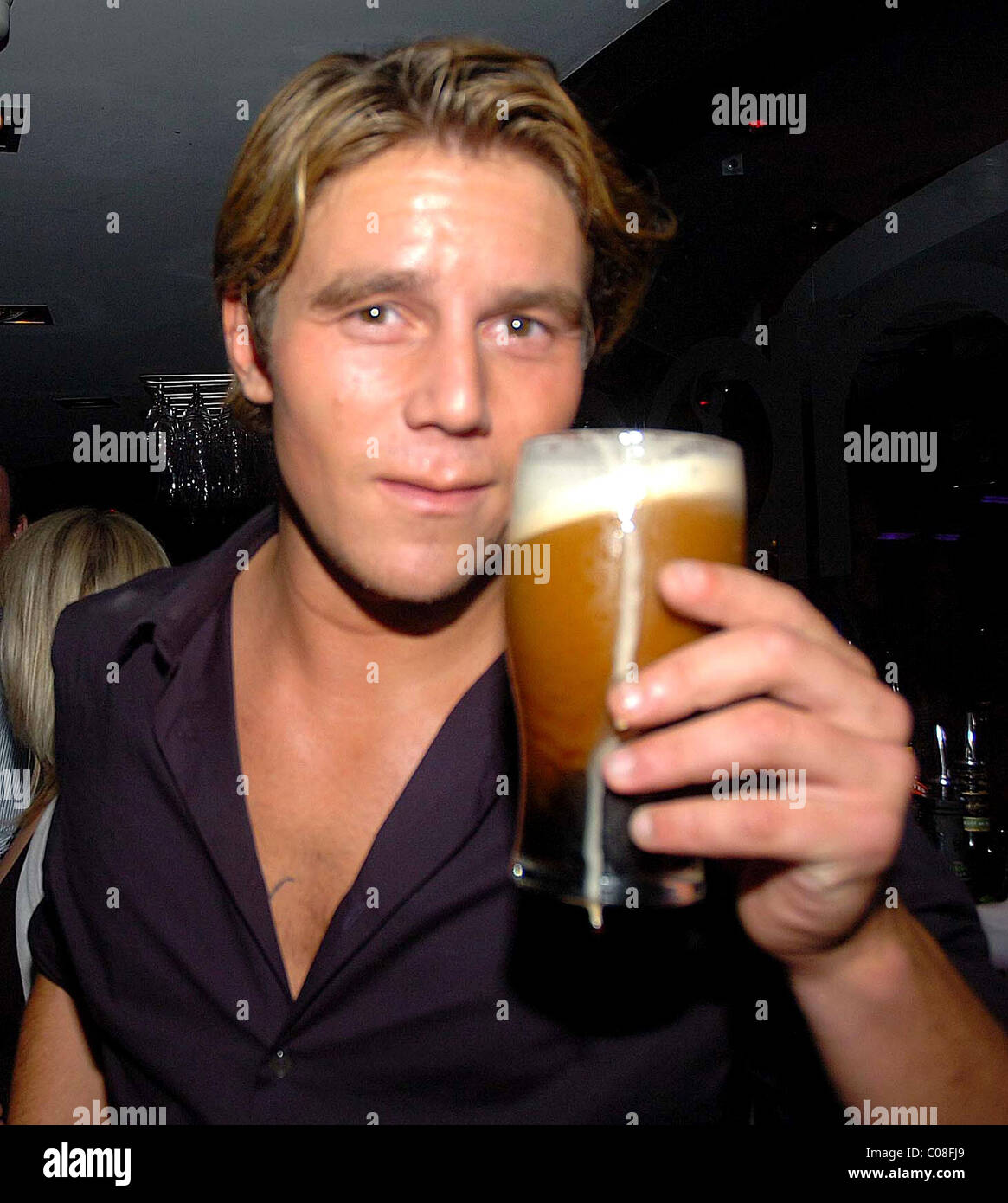 Ziggy aka Zach Lichman drinking a pint of Guiness at Earth nightclub in ...