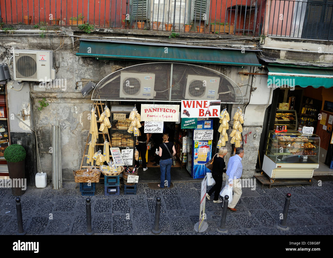 Naples, Italy, Italian people walking in Spaccanapoli area Stock Photo ...
