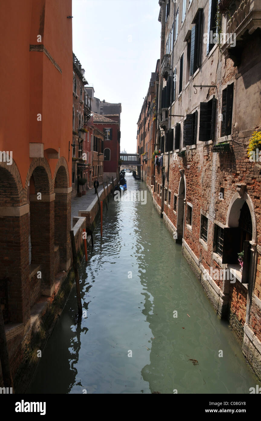 Waterways and canals in Venice with gondolas Stock Photo - Alamy