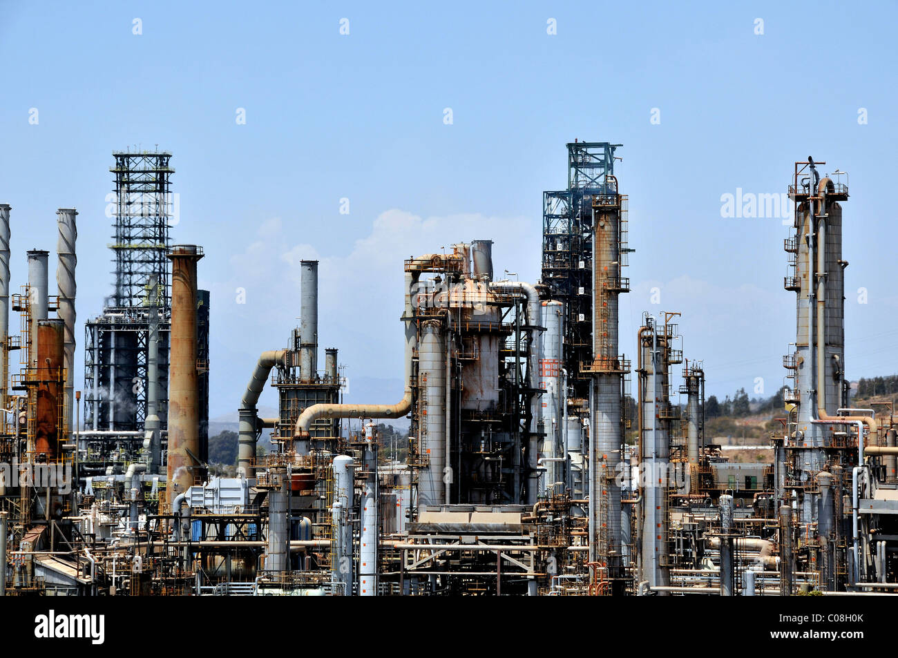 refinery Con-Con Chile South America Stock Photo - Alamy