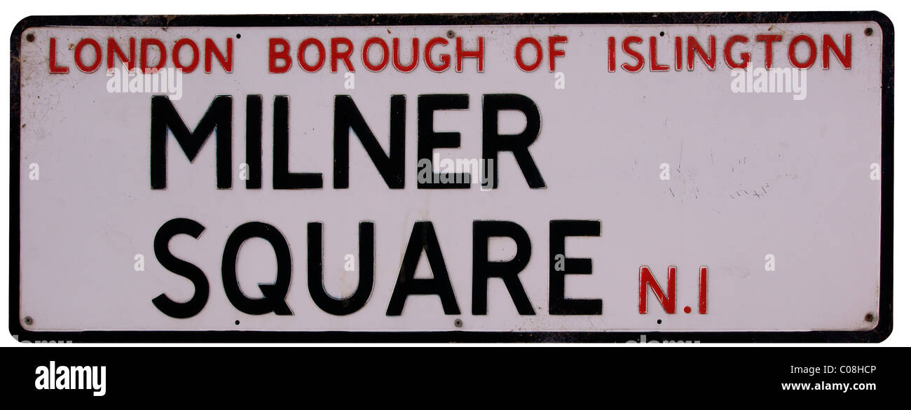Milner Square Street Sign Stock Photo - Alamy