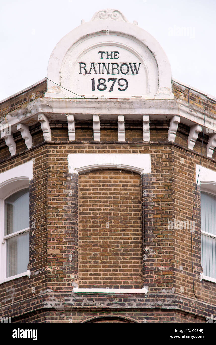 Pub name sign engraved in stone Stock Photo - Alamy