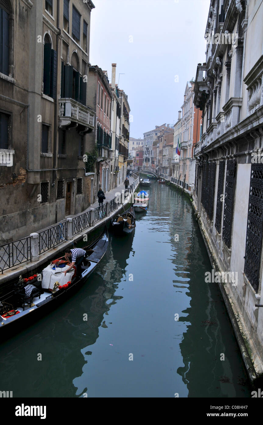Waterways and canals in Venice with gondolas Stock Photo - Alamy