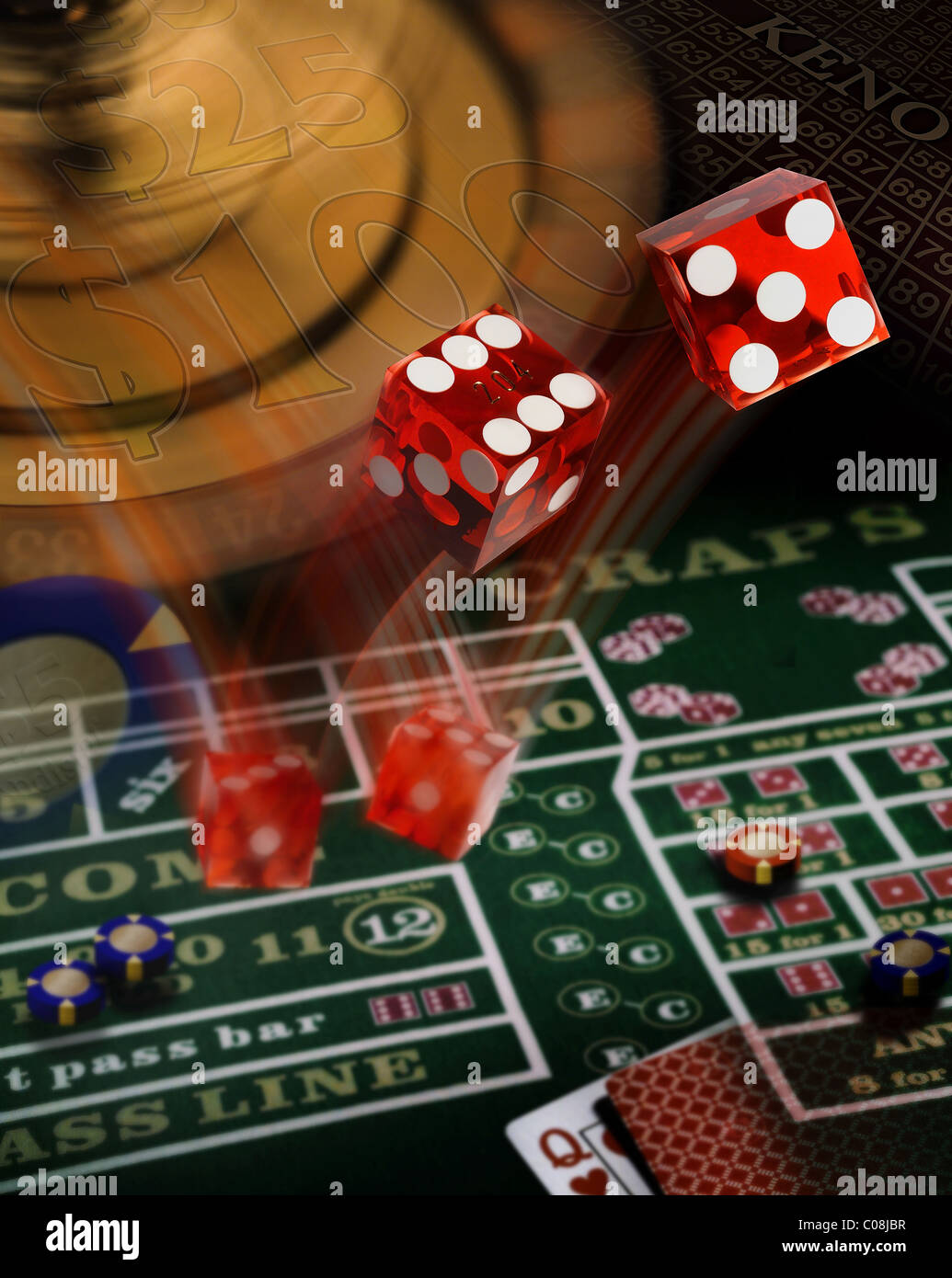 A compilation of casino games Stock Photo - Alamy
