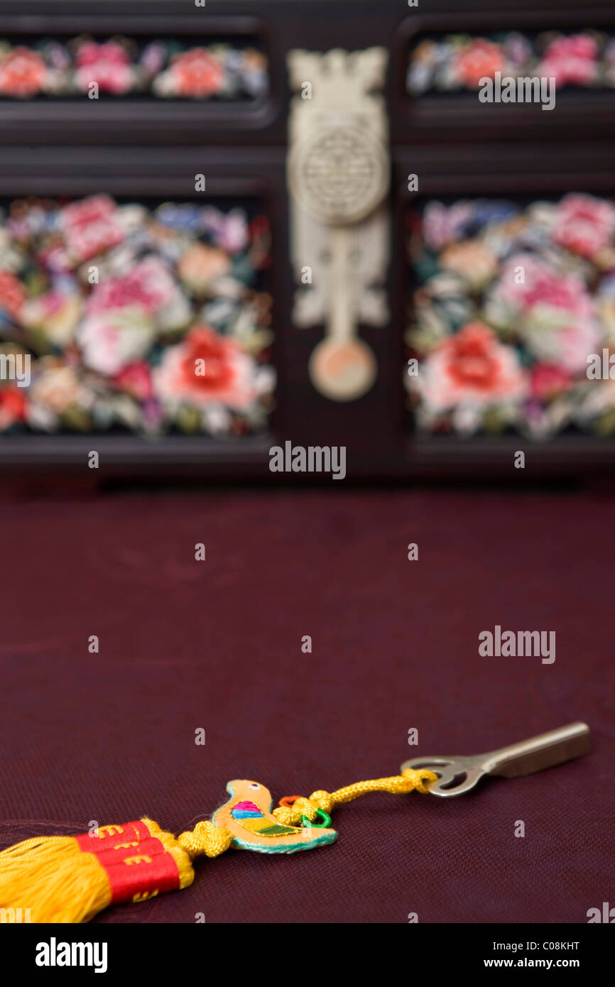 Korean traditional adornment with a box Stock Photo - Alamy