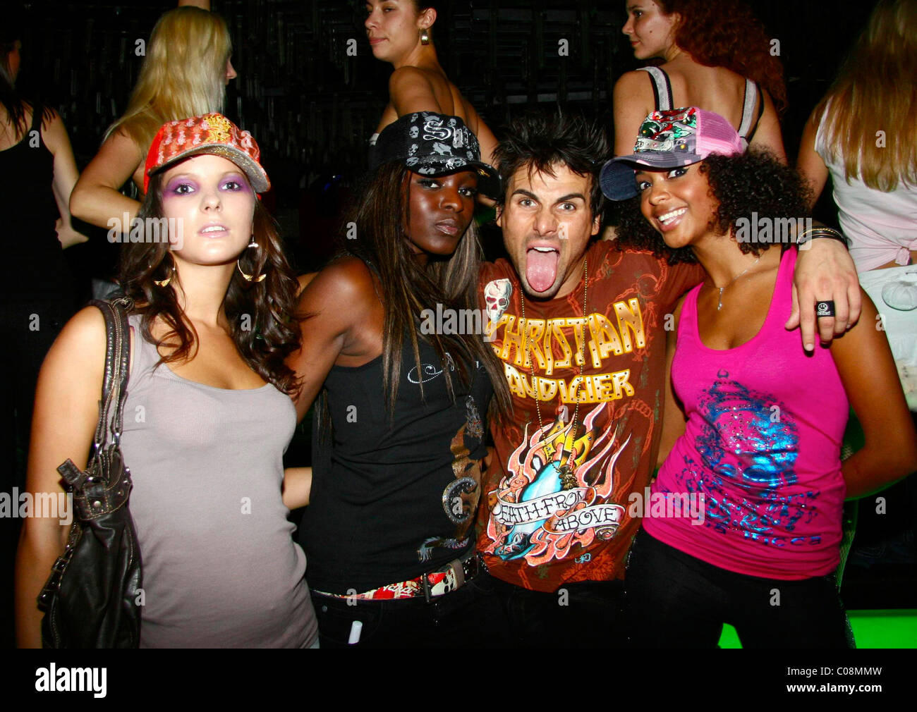 Jeremy Jackson and models at the Christian Audigier show at Crystal ...