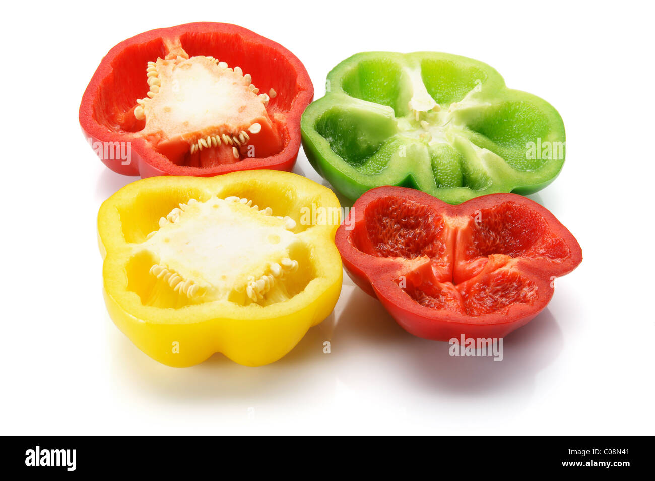 Slices of Capsicums Stock Photo - Alamy