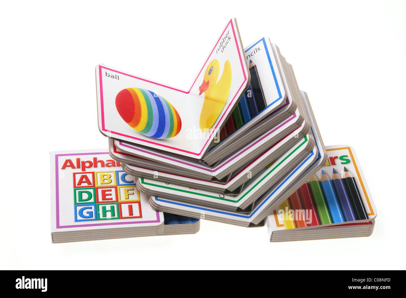 Childrens books stack pile hi-res stock photography and images - Alamy