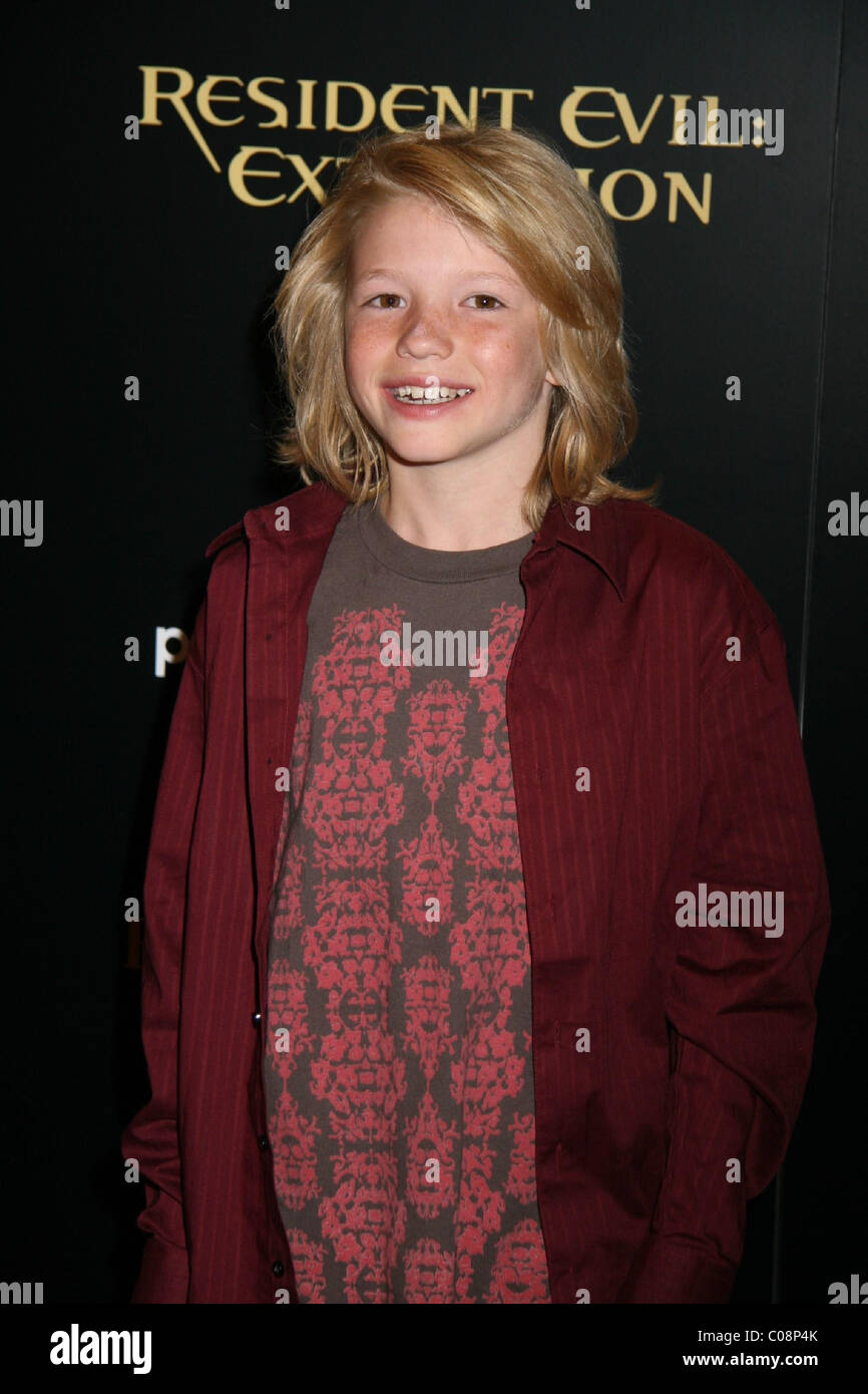 Connor McCoy Resident Evil: Extinction World Premiere at Planet Hollywood Hotel and Casino Las ...