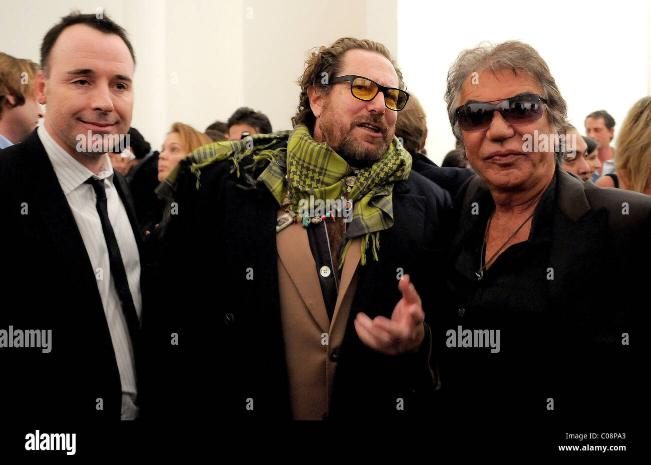 David Furnish Julian Schnabel and Roberto Cavalli Gagosian Gallery ...
