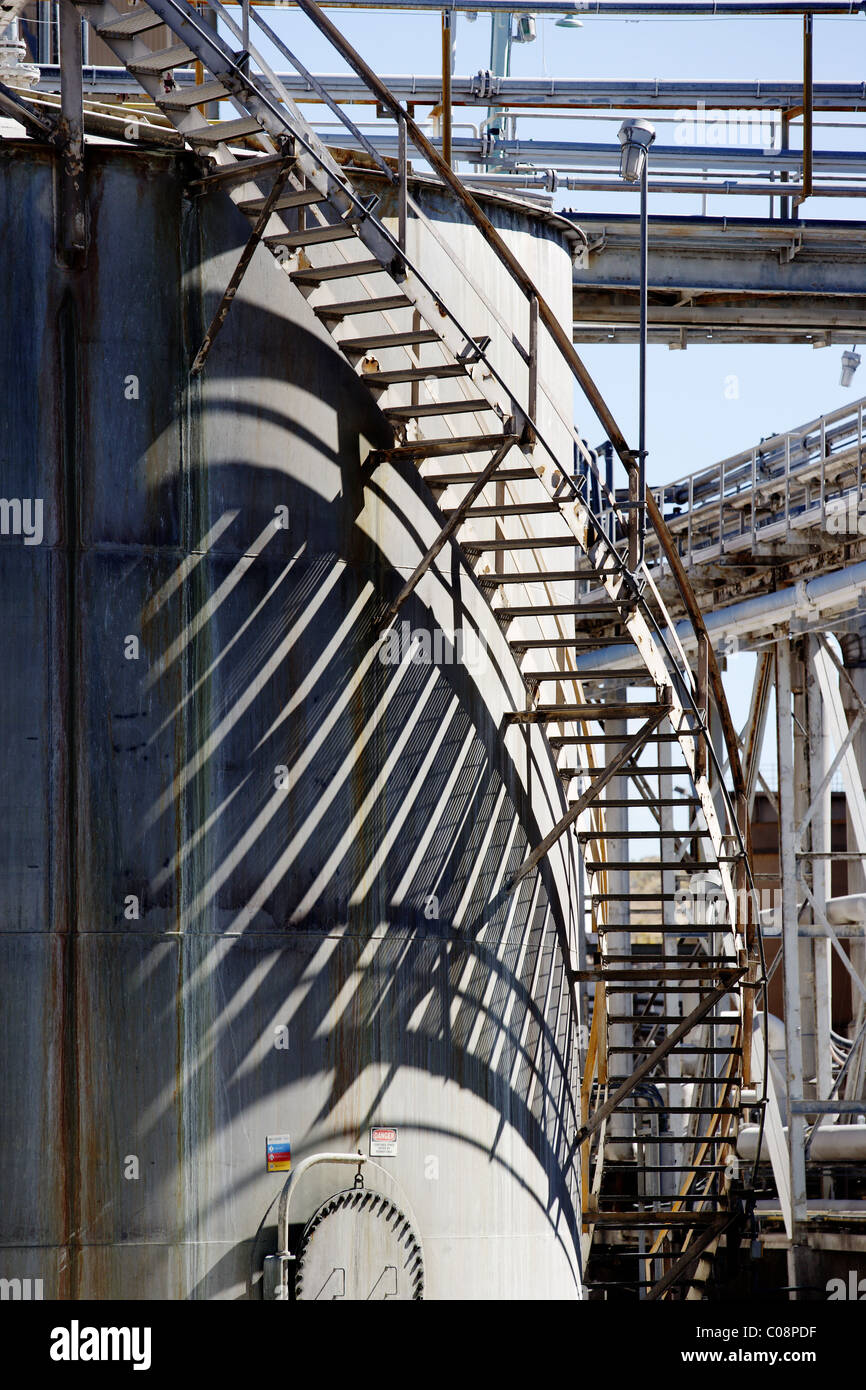 The staircase winding around an industrial tank Stock Photo - Alamy