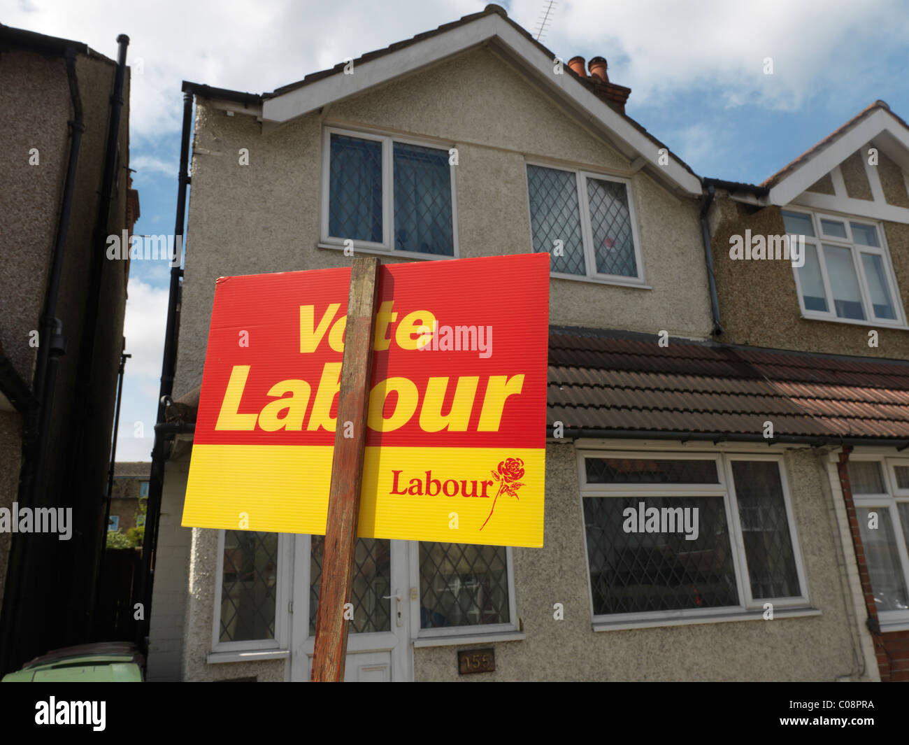 Surrey England Labour Sign Outside House During General Election May ...