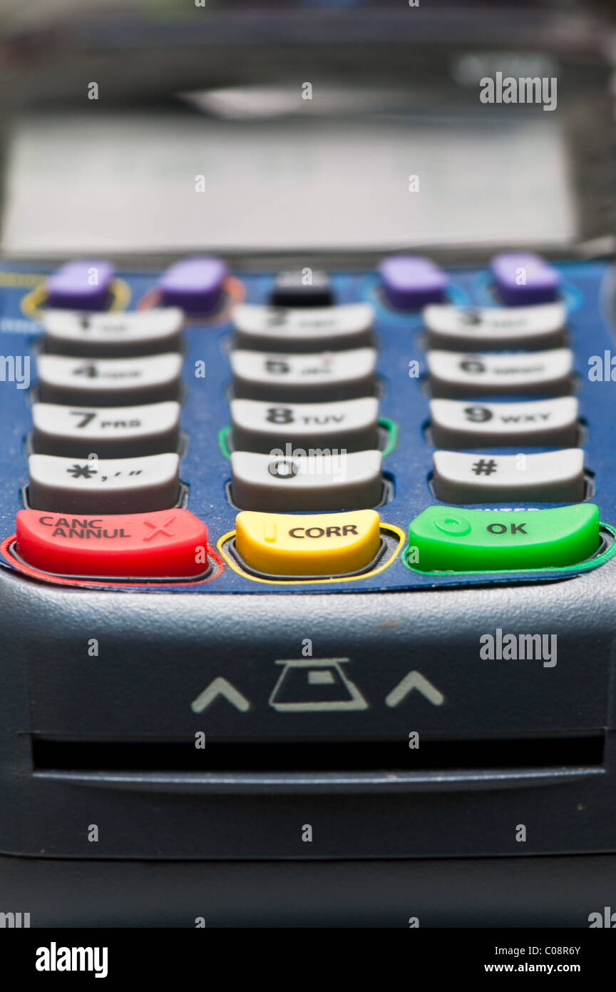 Credit and debit card machine terminal Stock Photo - Alamy