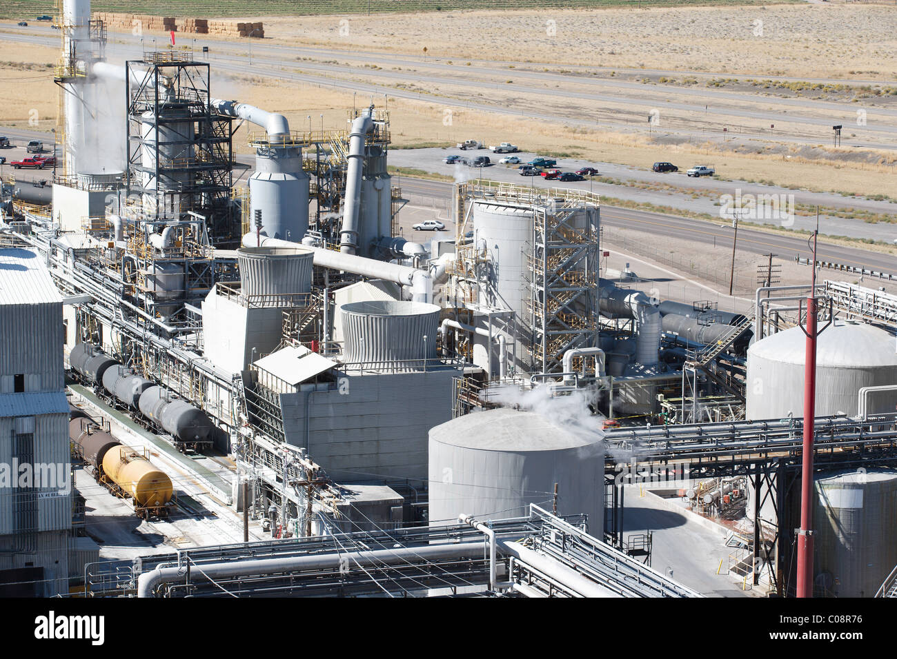 An overhead view of an industrial factory Stock Photo - Alamy