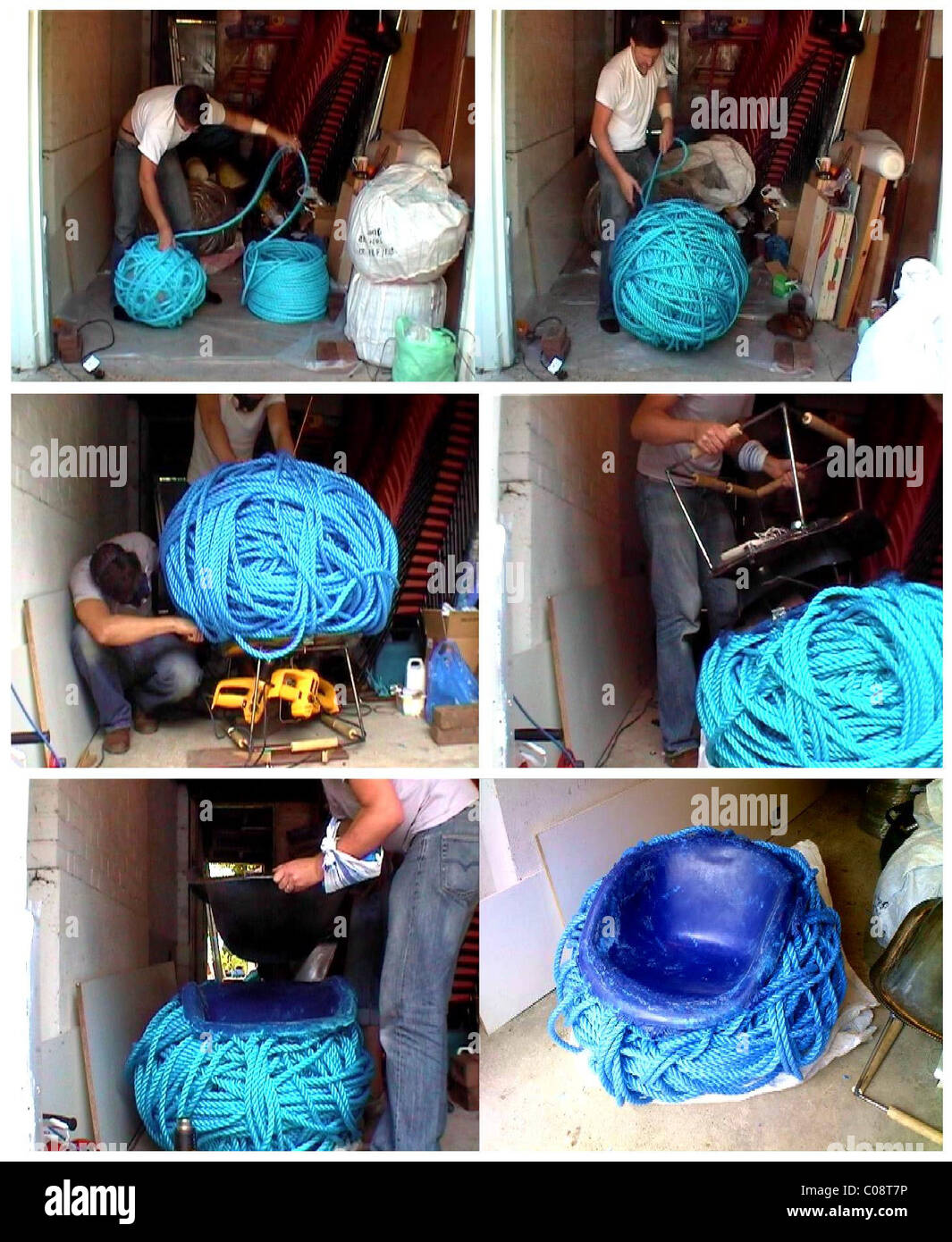 Meltdown Chairs The meltdown chair is a big ball of polypropylene rope ...