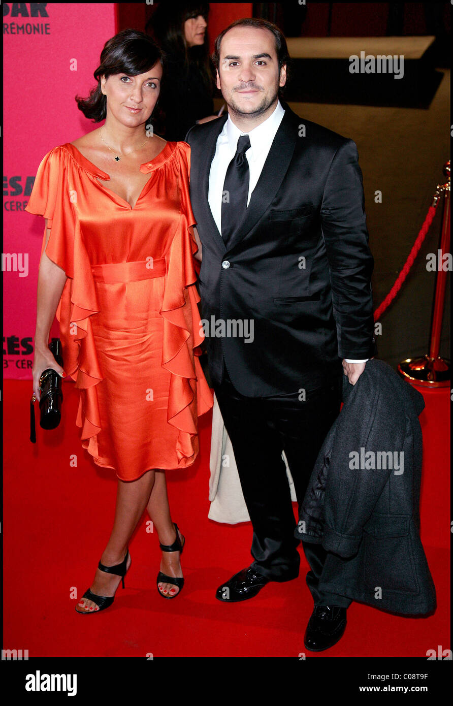 Francois Xavier and Emmanuelle 33th ceremony of the 'Cesar 2008 held at ...