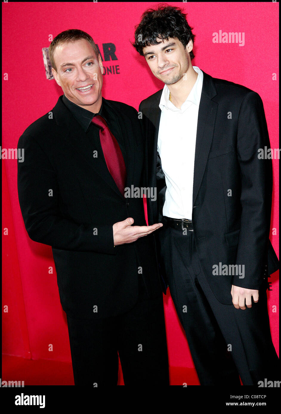 Jean-Claude Van Damme with his son Kristopher 33th ceremony of the 'Cesar 2008 held at The ...