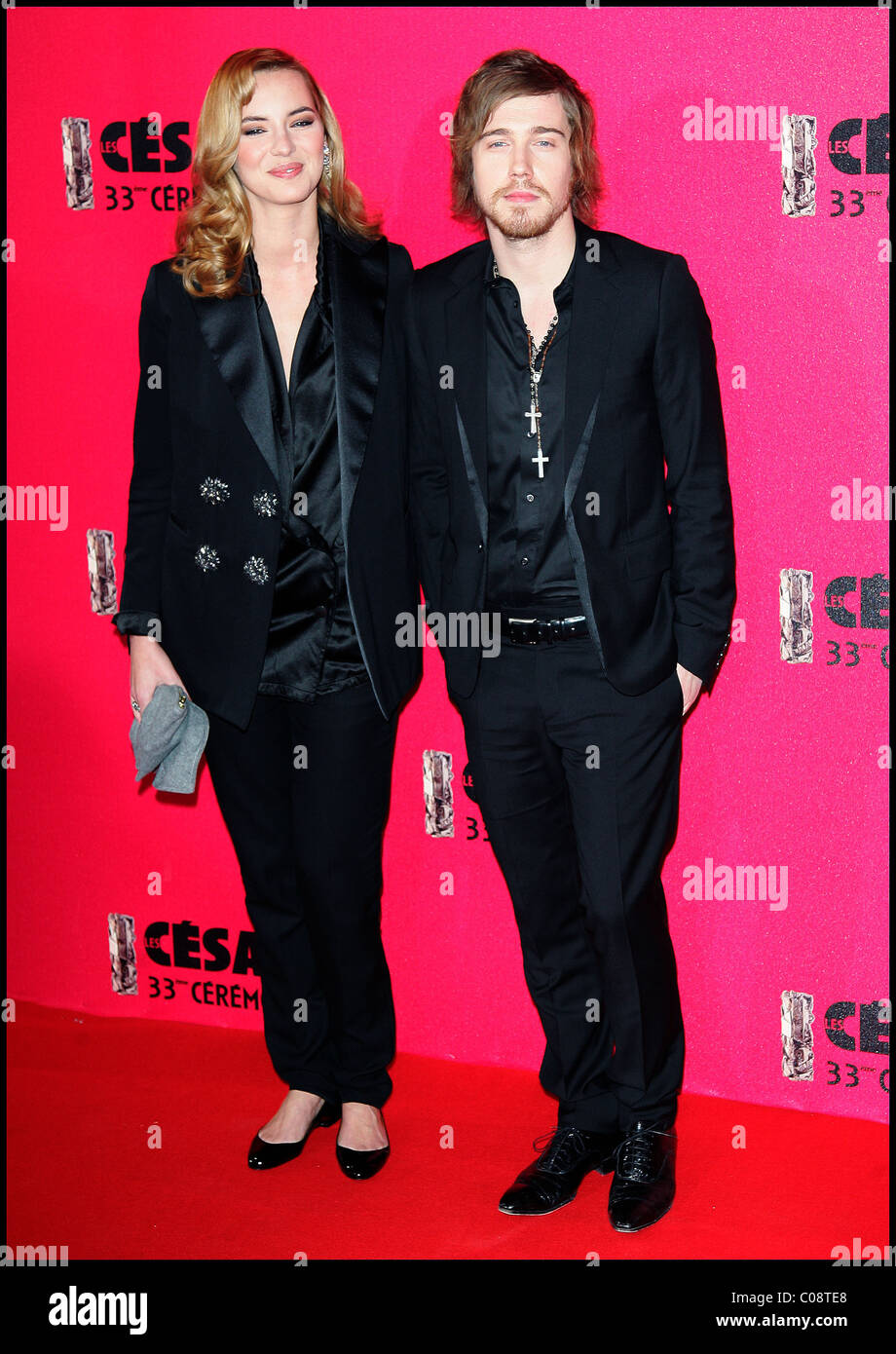 Louise Bourgoin and Julien Dore 33th ceremony of the 'Cesar 2008 held ...