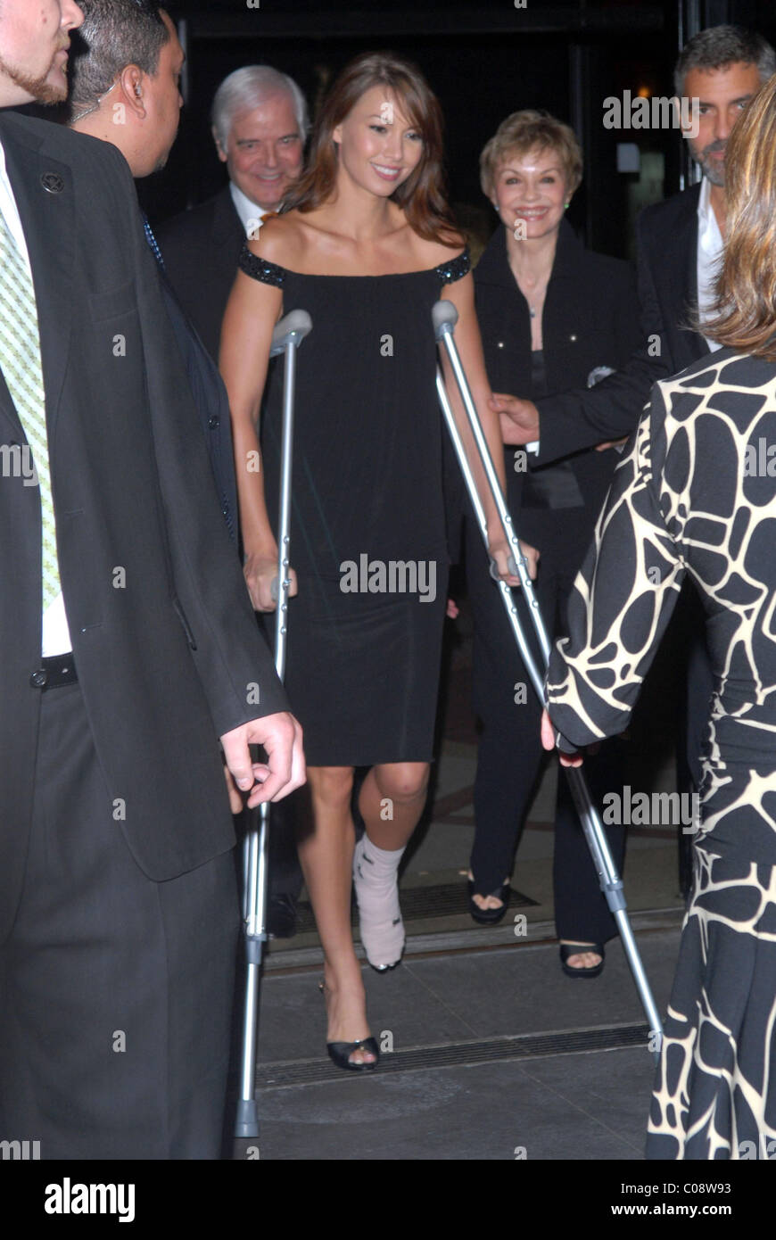 Sarah Larsen and George Clooney New York Premiere of 'Michael Clayton ...