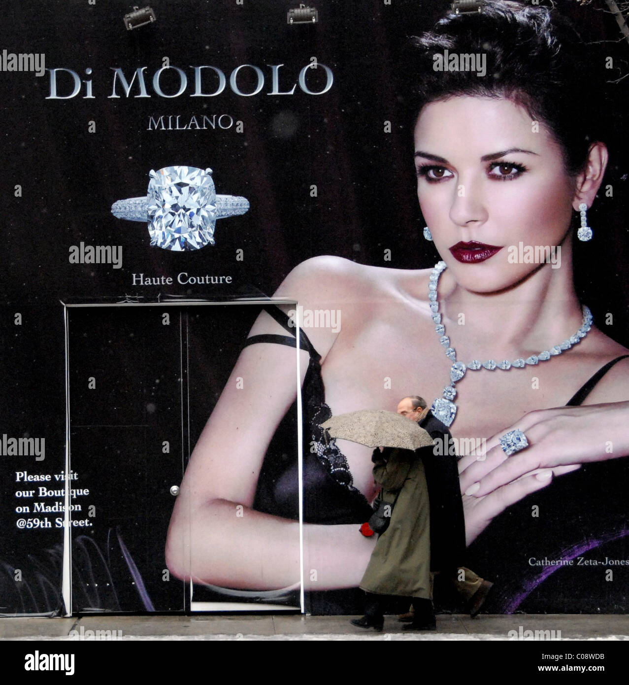 Catherine Zeta Jones is the face of Di Modolo and is advertised outside ...