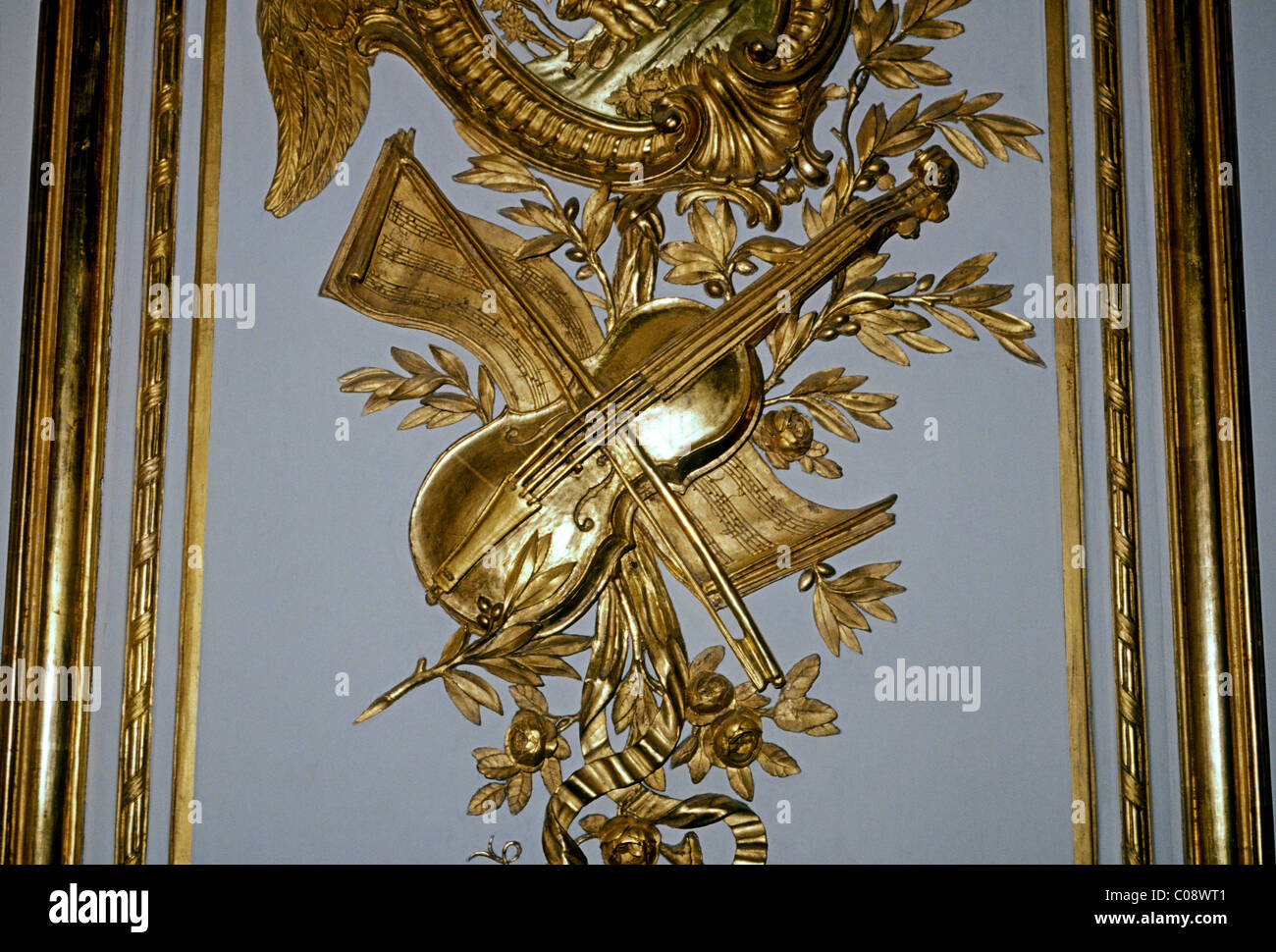 music room, Madame Adelaide, 1767, gilded wood, Palace of Versailles ...