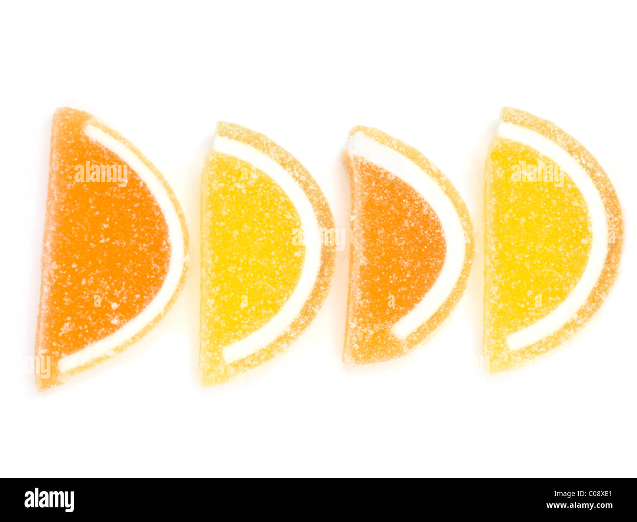Jelly Orange And Lemon Sugar Coated Sweets Stock Photo - Alamy