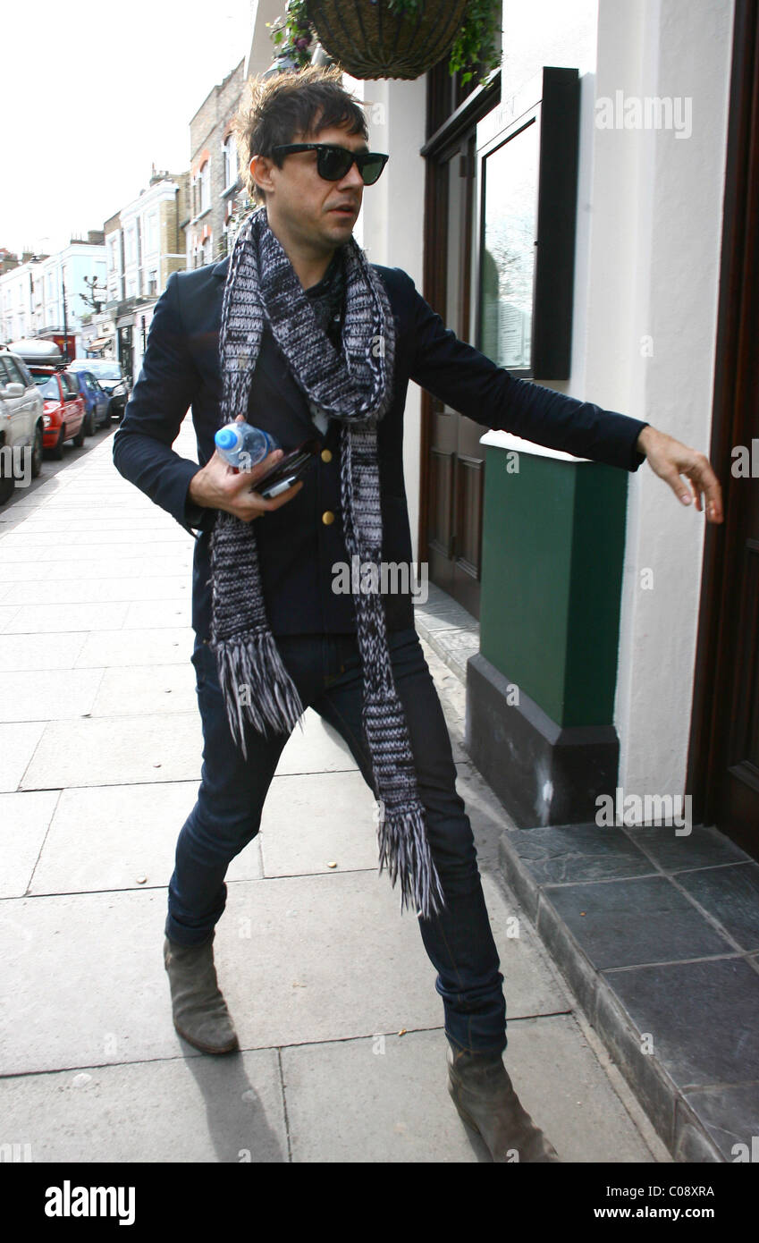 Jamie Hince of The Kills arriving for lunch at a Greek restaurant in ...