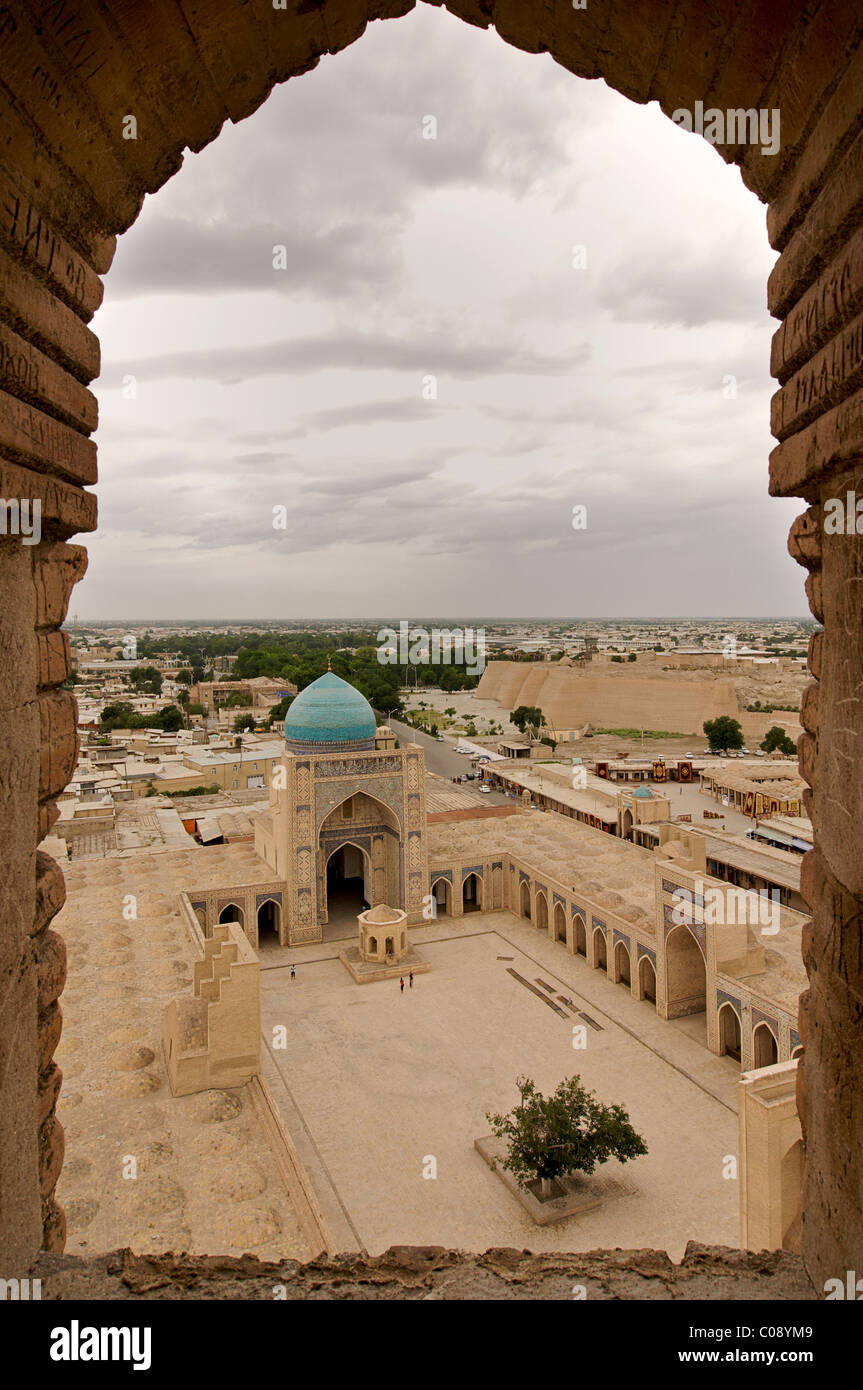 The Kalon Mosque, Ark and surrounding Bukhara seen from the top of the ...