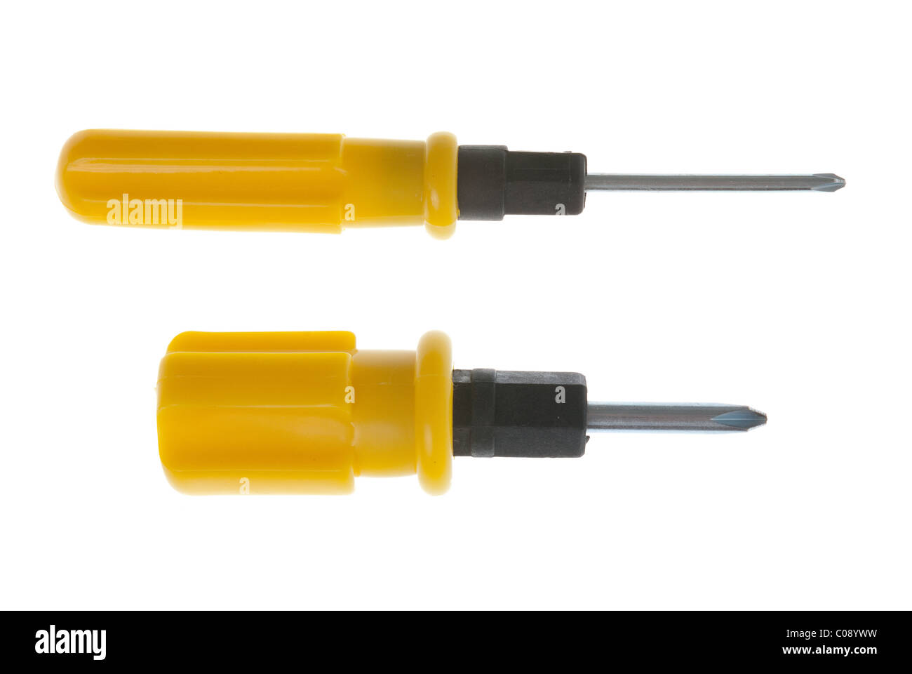 Two screwdrivers isolated on white background Stock Photo - Alamy